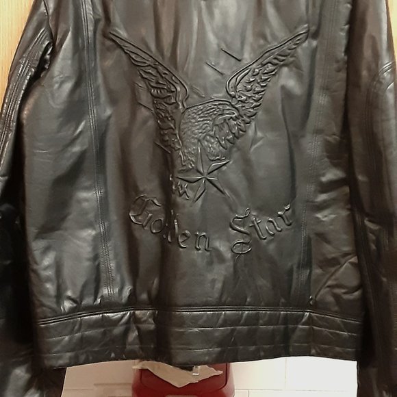 Hugo Boss | Jackets & Coats | Hugo Boss Gold Star Eagle Leather Jacket ...